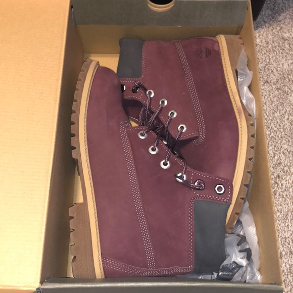 Timberland | Shoes | Timberland Juniors Size 7 Dark Red 6inch Boot Worn ...